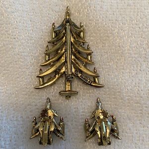 Pakula | Jewelry | Vintage Signed Pakula Christmas Tree Pin And ...